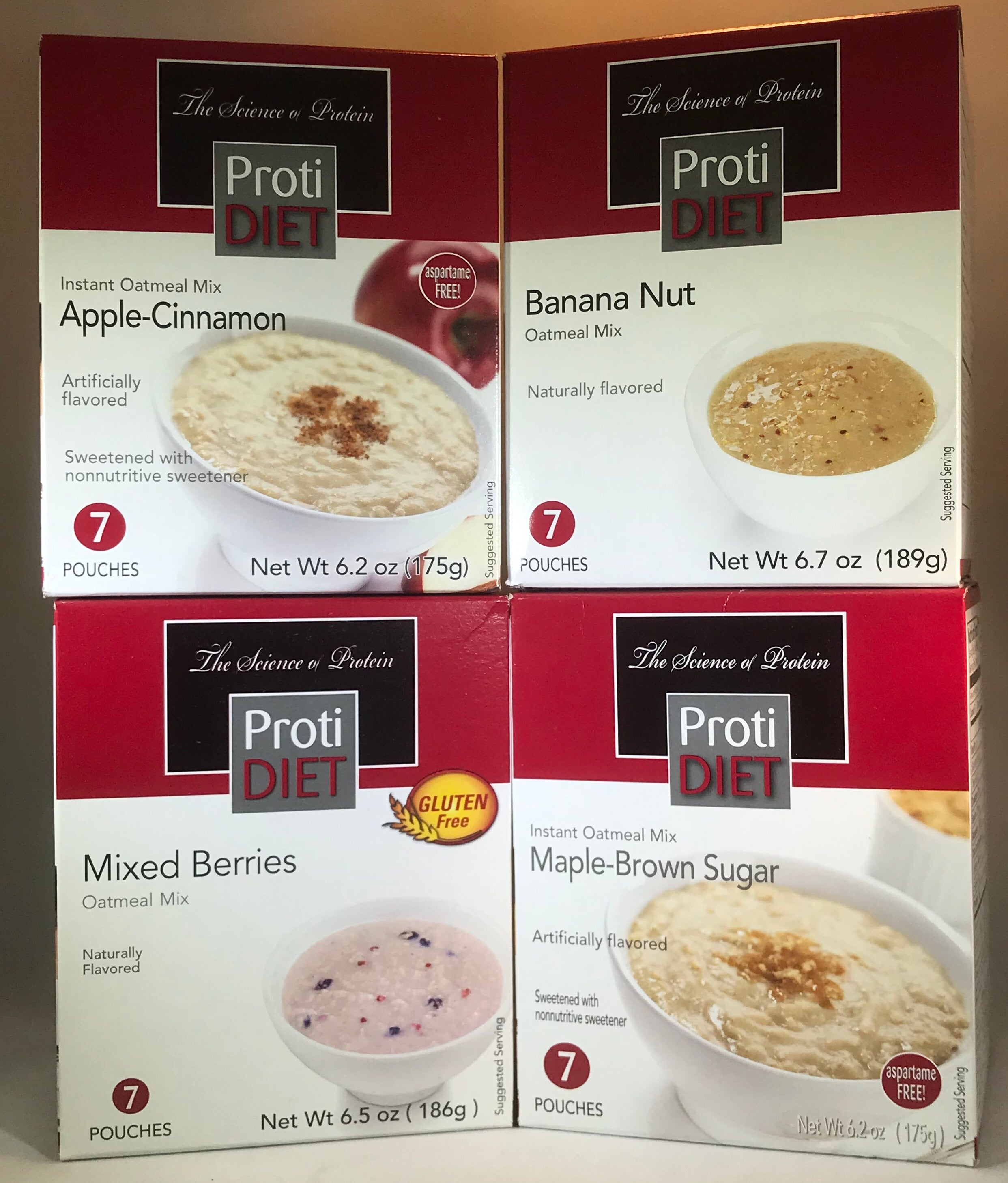 ProtiDiet Oatmeal Mixes - All Flavors - 7 servings per box – Being Well ...